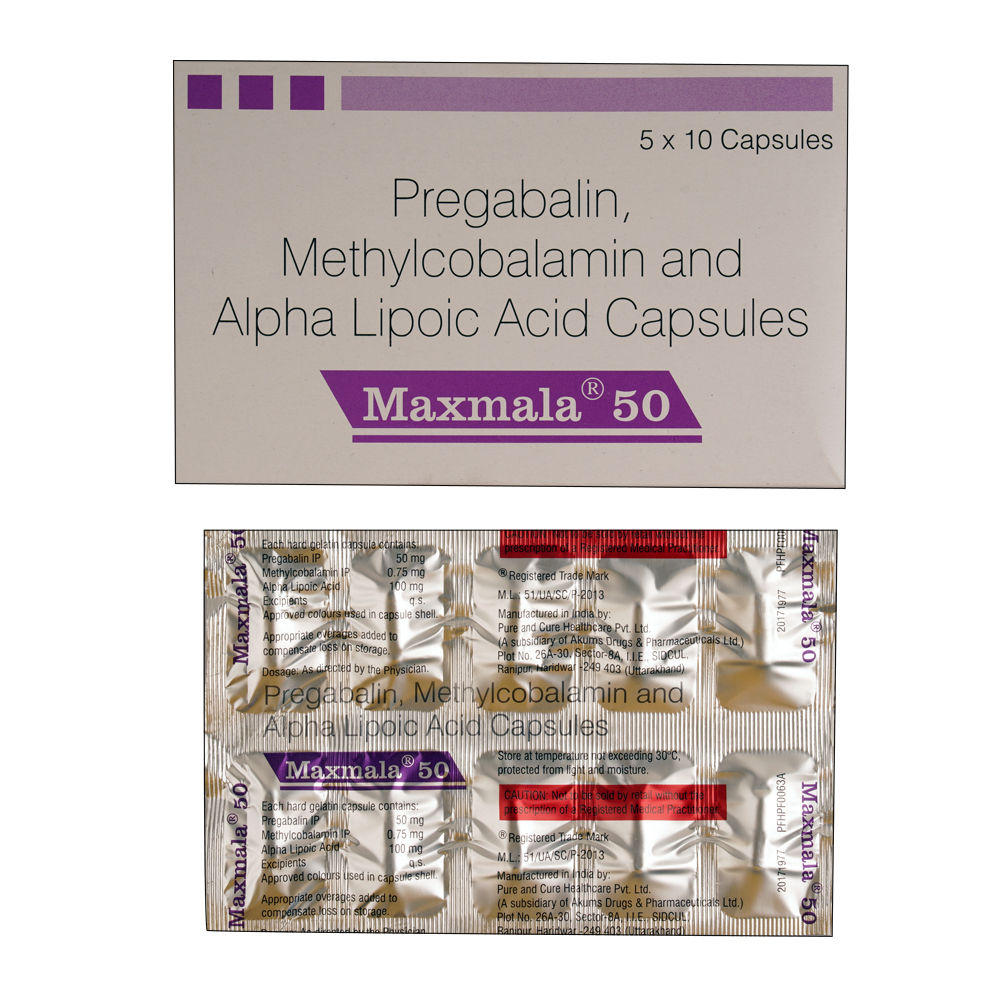 Buy Maxmala 50mg 10 Capsules Online at Best Prices | Wellness Forever