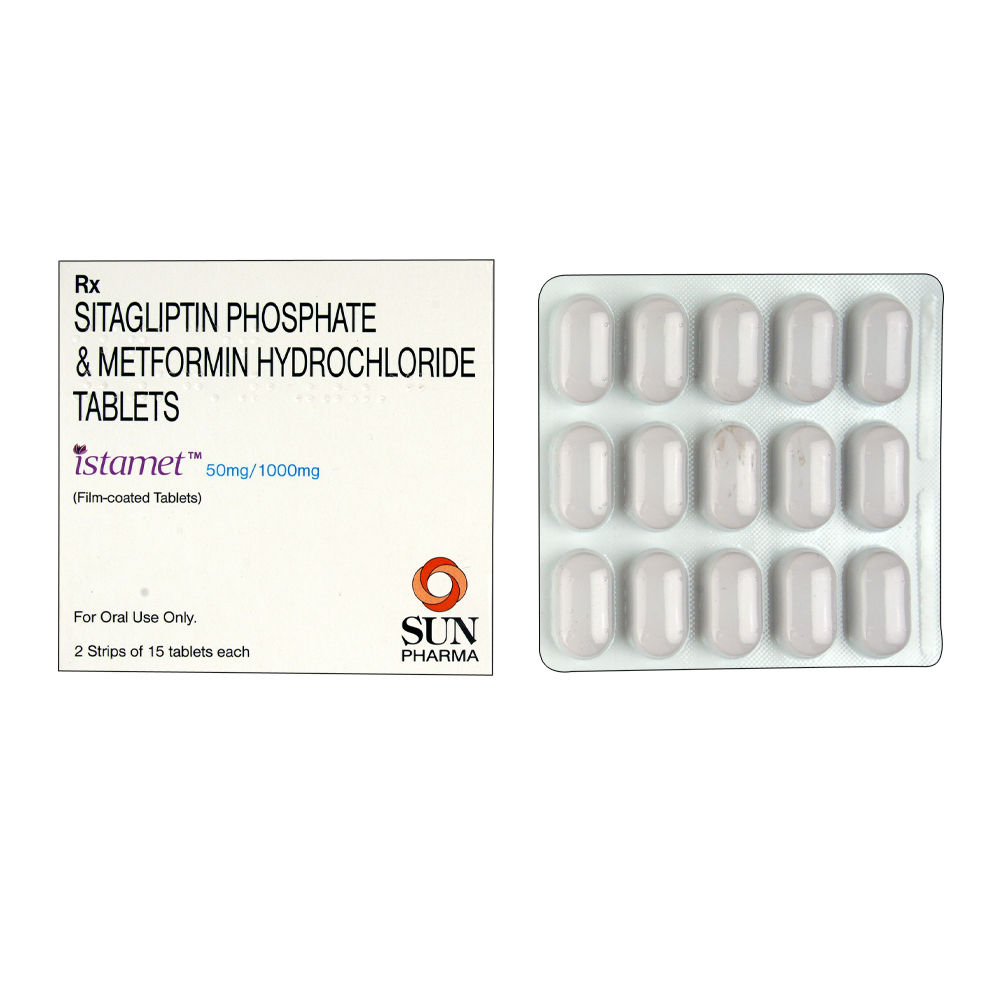 Buy Istamet 50mg/1000mg 15 Tablets Online at Best Prices | Wellness Forever