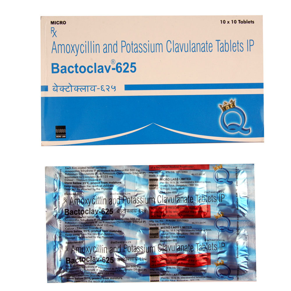 Buy Bactoclav 625mg 10 Tablets Online at Best Prices | Wellness Forever