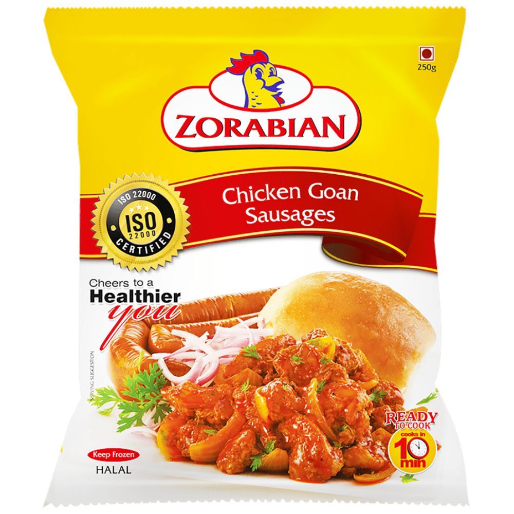 Buy Zorabian Chicken Goan Sausages, 250 g Online at Best Prices ...