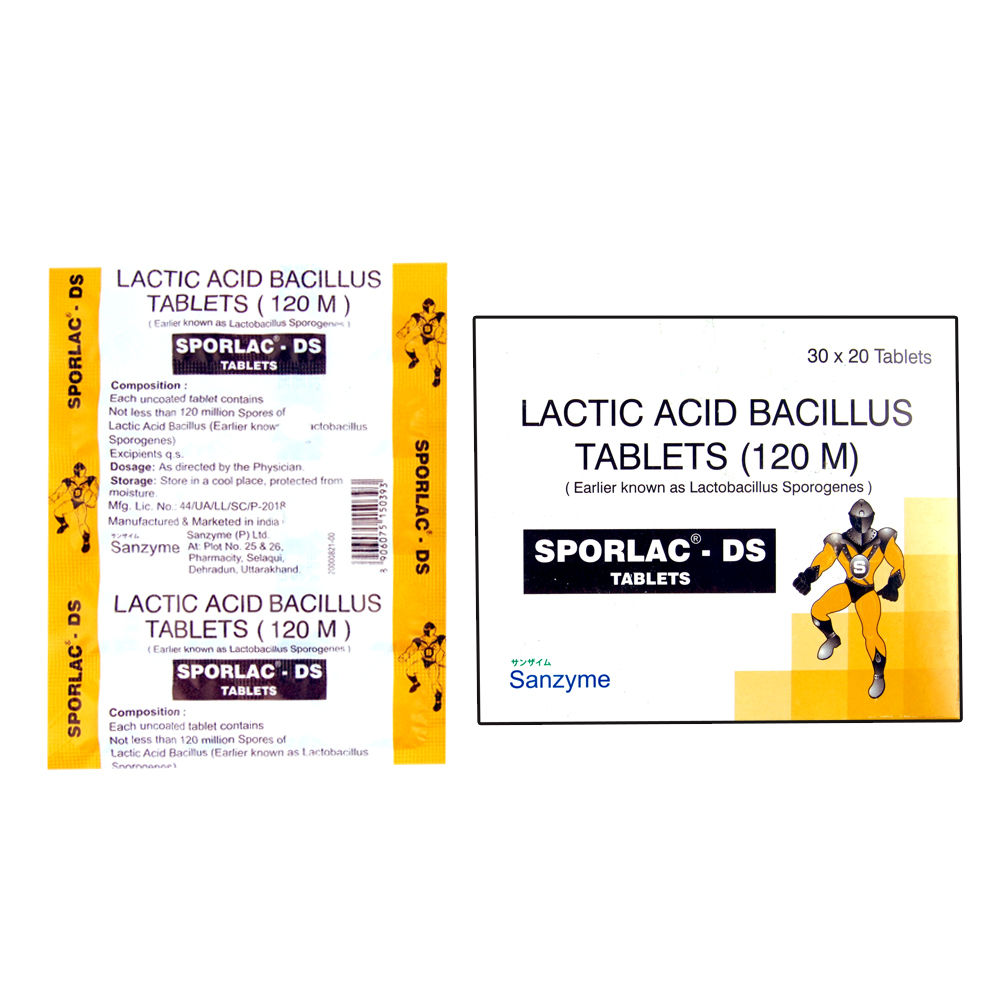 Buy Sporlac-DS 20 Tablets Online at Best Prices | Wellness Forever