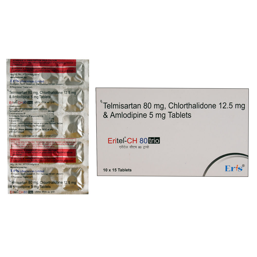 Buy Eritel-CH 80mg Trio 15 Tablets Online at Best Prices | Wellness Forever