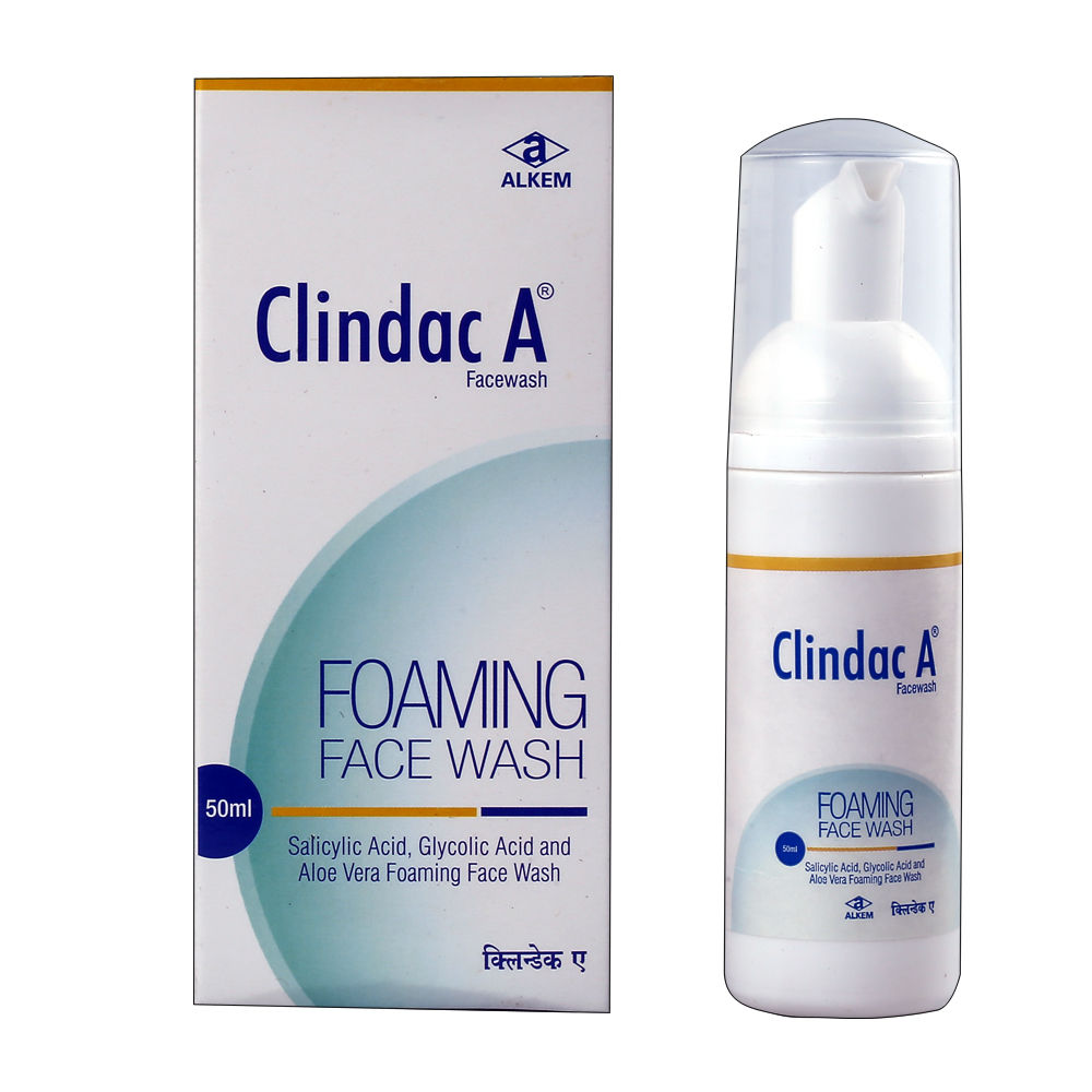 Buy Clindac-A Foaming Face Wash 50 ml Online at Best Prices | Wellness ...