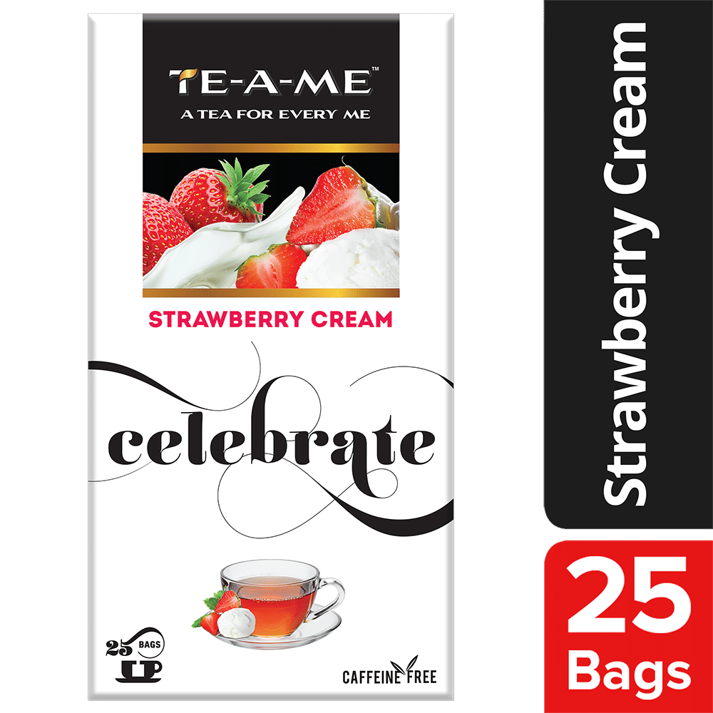 Buy TE-A-ME Celebrate Strawberry Cream Herbal Infusion Tea, 25 bags ...