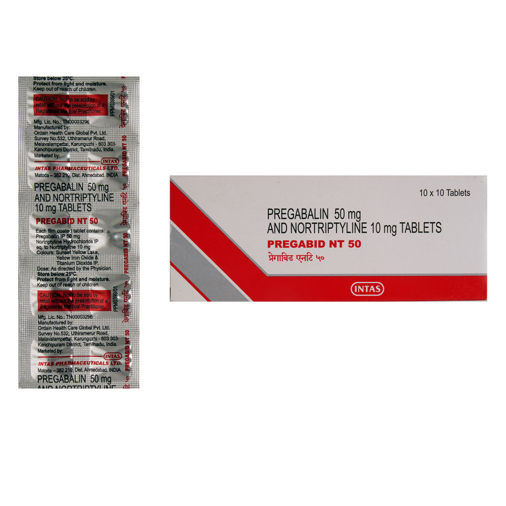 Buy Pregabid-NT 50mg 10 Tablets Online at Best Prices | Wellness Forever