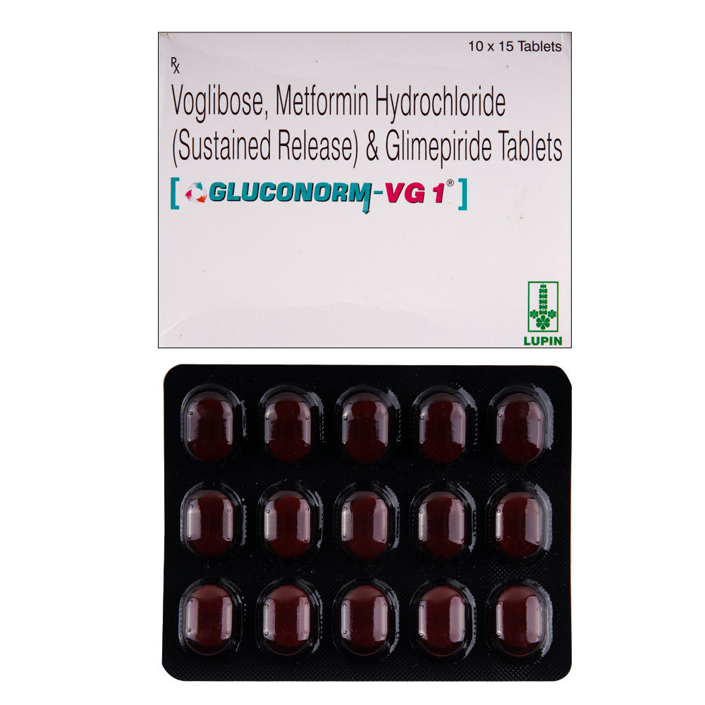 Buy Gluconorm-VG 1mg 15 Tablets Online at Best Prices | Wellness Forever