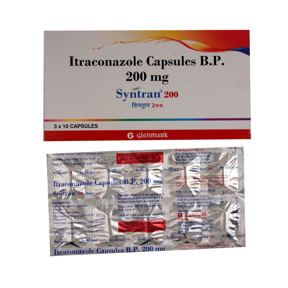 Buy Syntran 200mg 10 Capsules Online at Best Prices | Wellness Forever