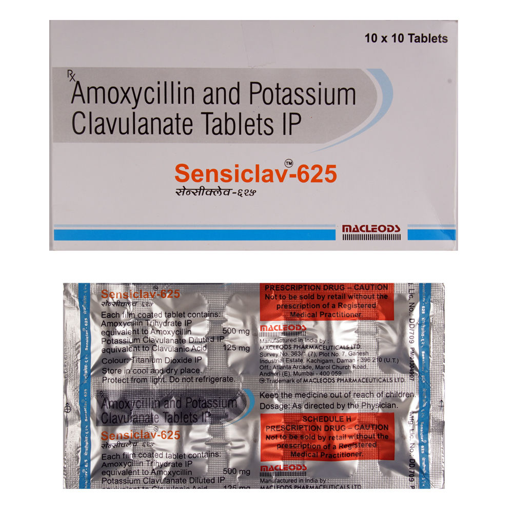 Buy Sensiclav 625mg 10 Tablets Online at Best Prices | Wellness Forever