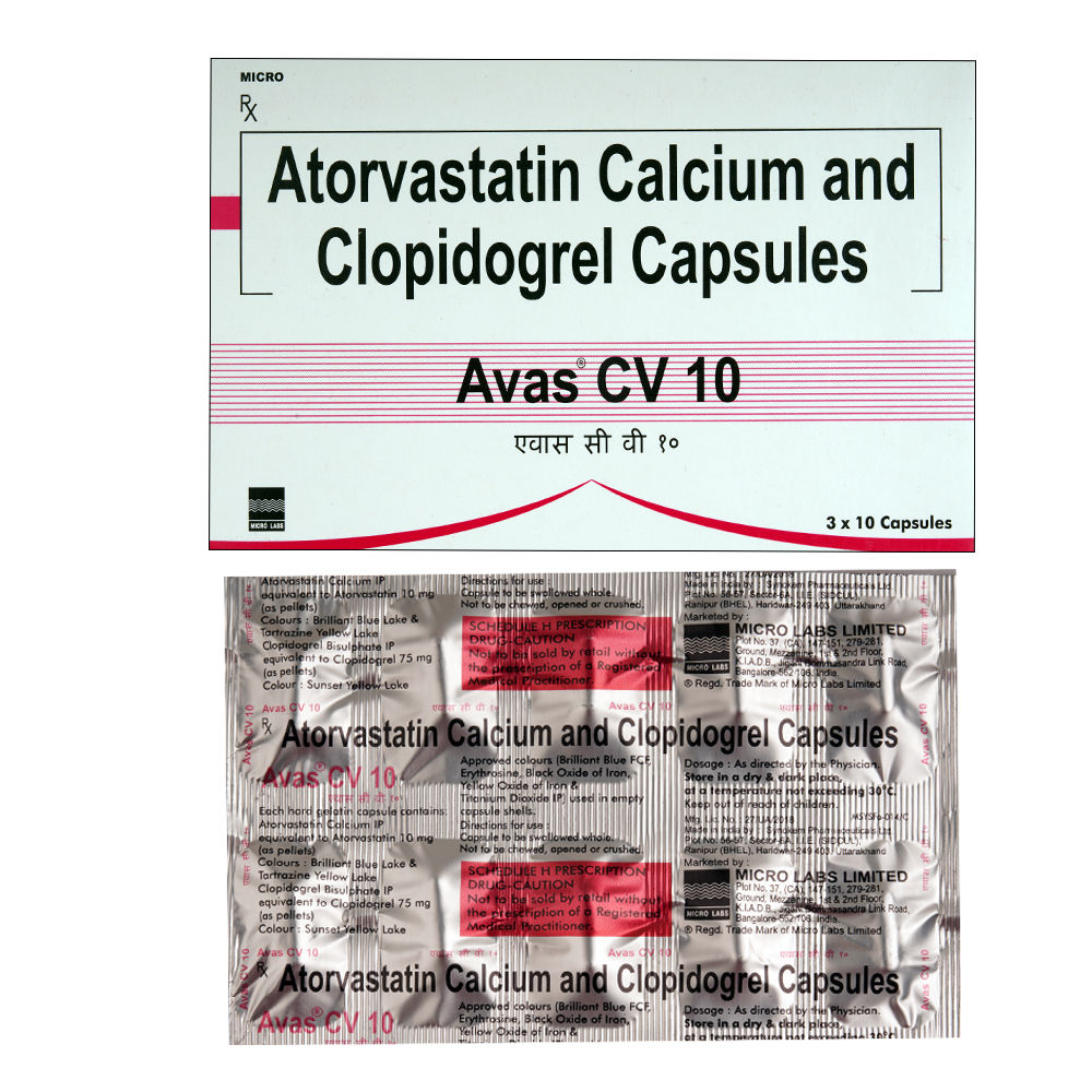 Buy Avas-CV 10mg 10 Capsules Online at Best Prices | Wellness Forever