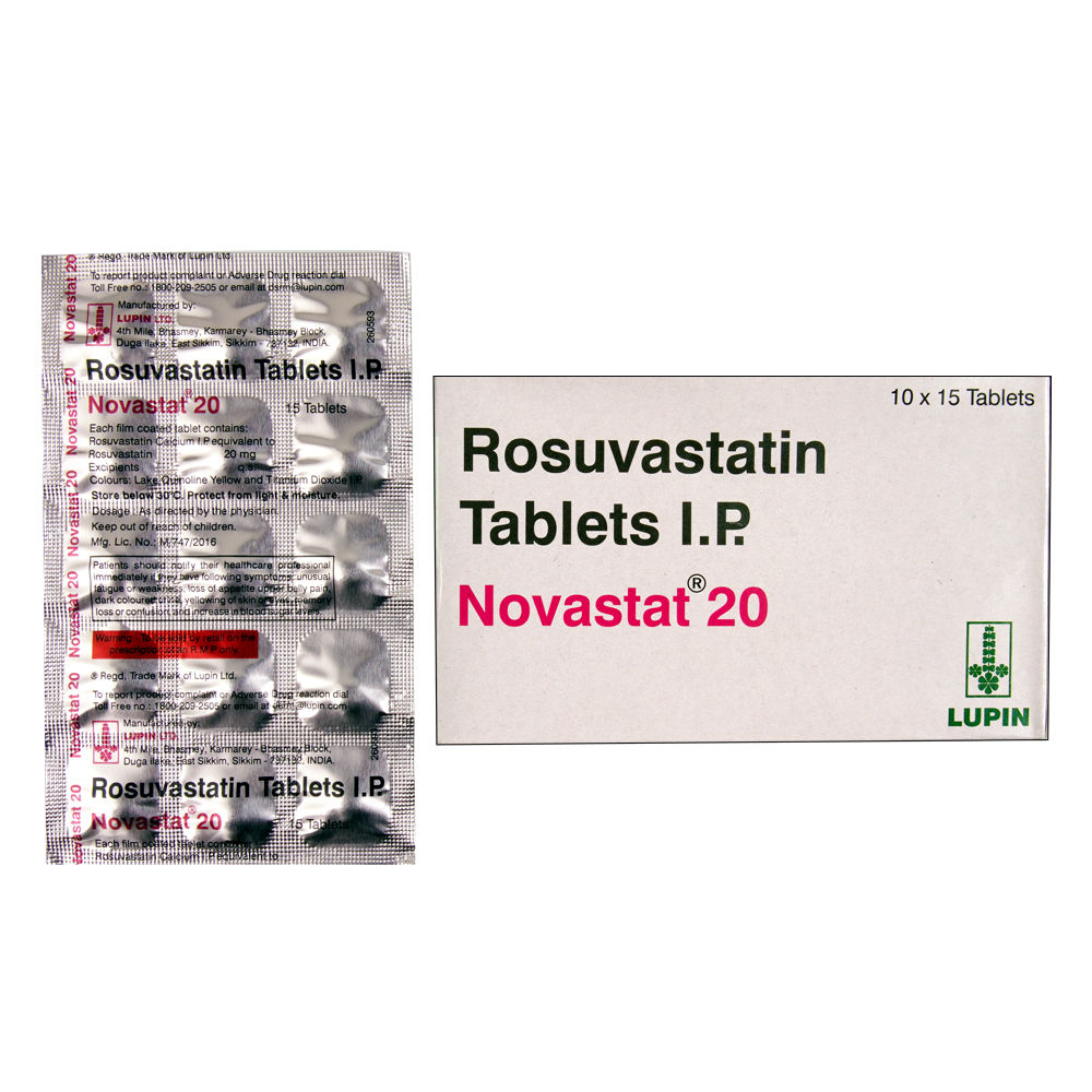 Buy Novastat 20mg 15 Tablets Online at Best Prices | Wellness Forever
