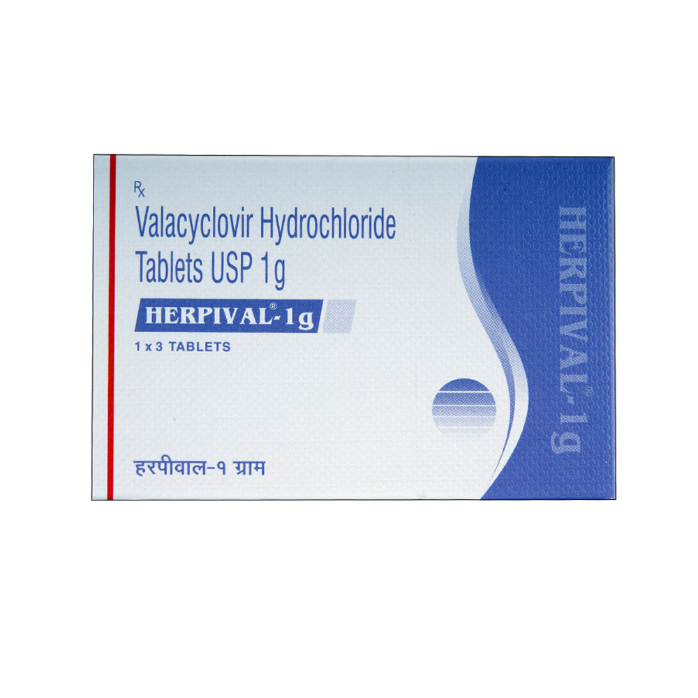 Buy Herpival 1gm 3 Tablets Online at Best Prices | Wellness Forever