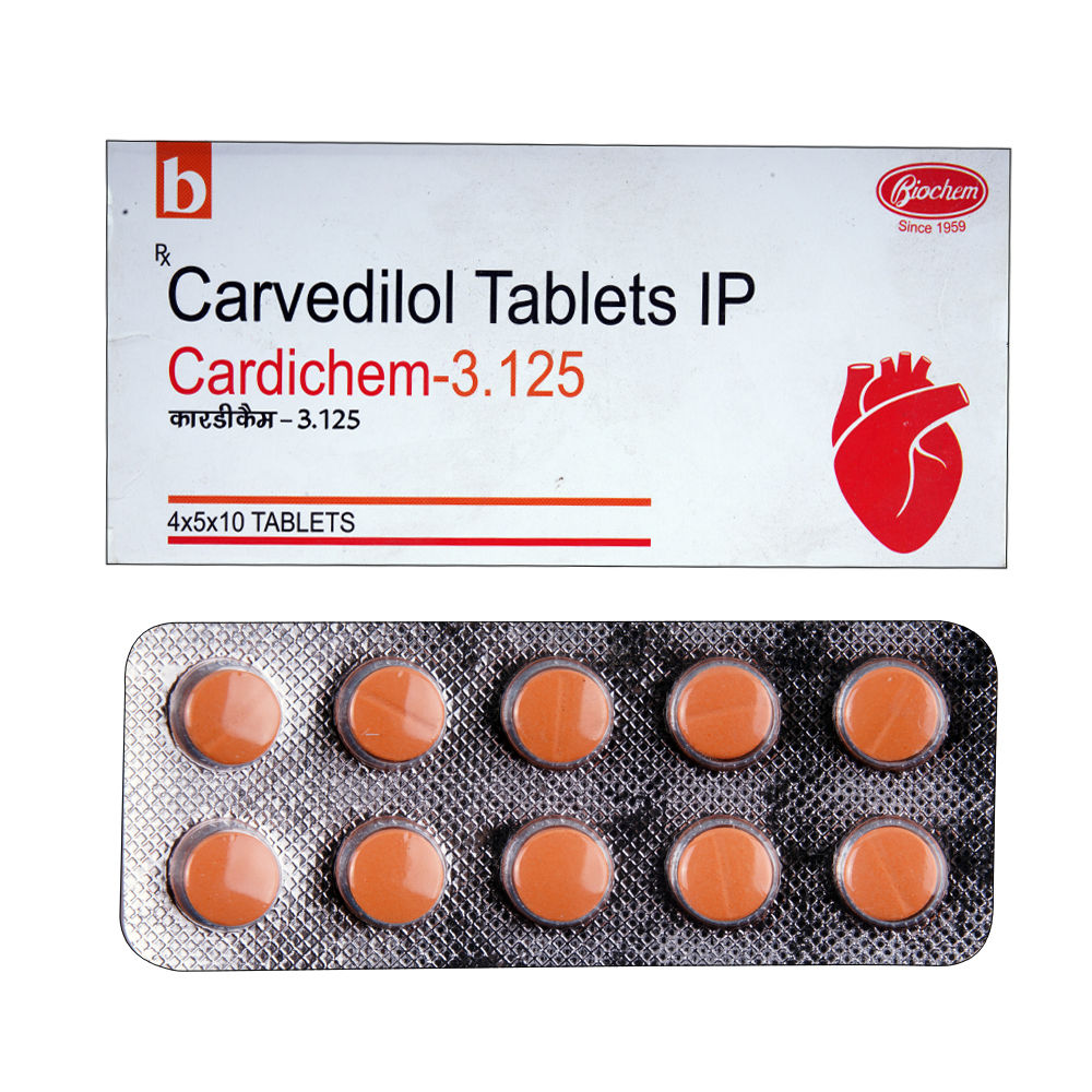 Buy Cardichem 3.125mg 10 Tablets Online at Best Prices | Wellness Forever