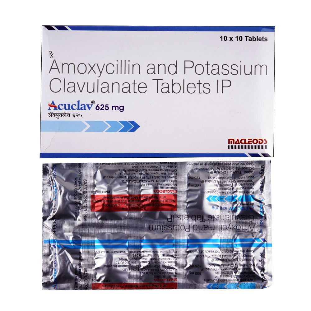Buy Acuclav 625mg 10 Tablets Online at Best Prices | Wellness Forever