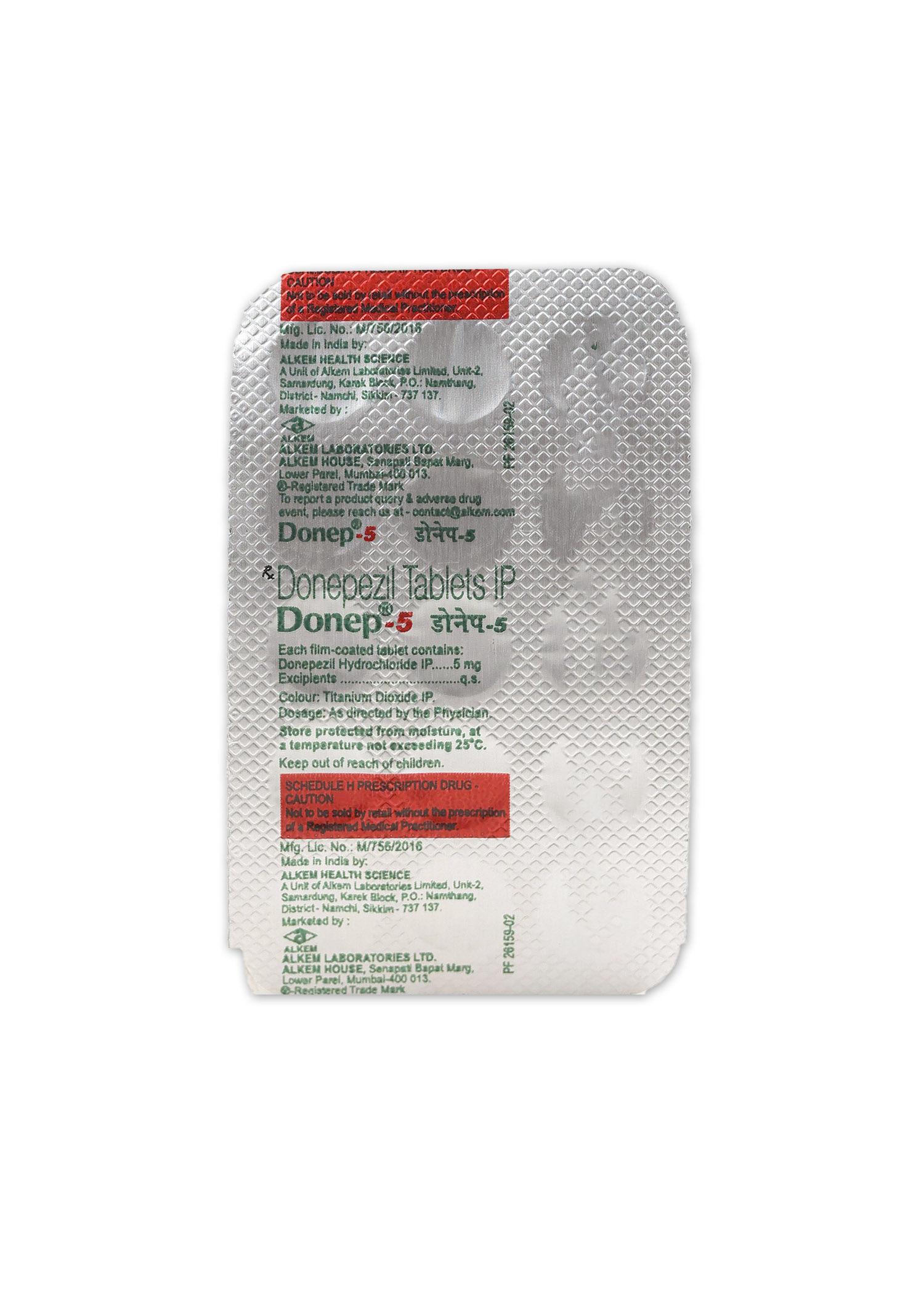 Buy Donep 5Mg 15 Tablets Online at Best Prices | Wellness Forever