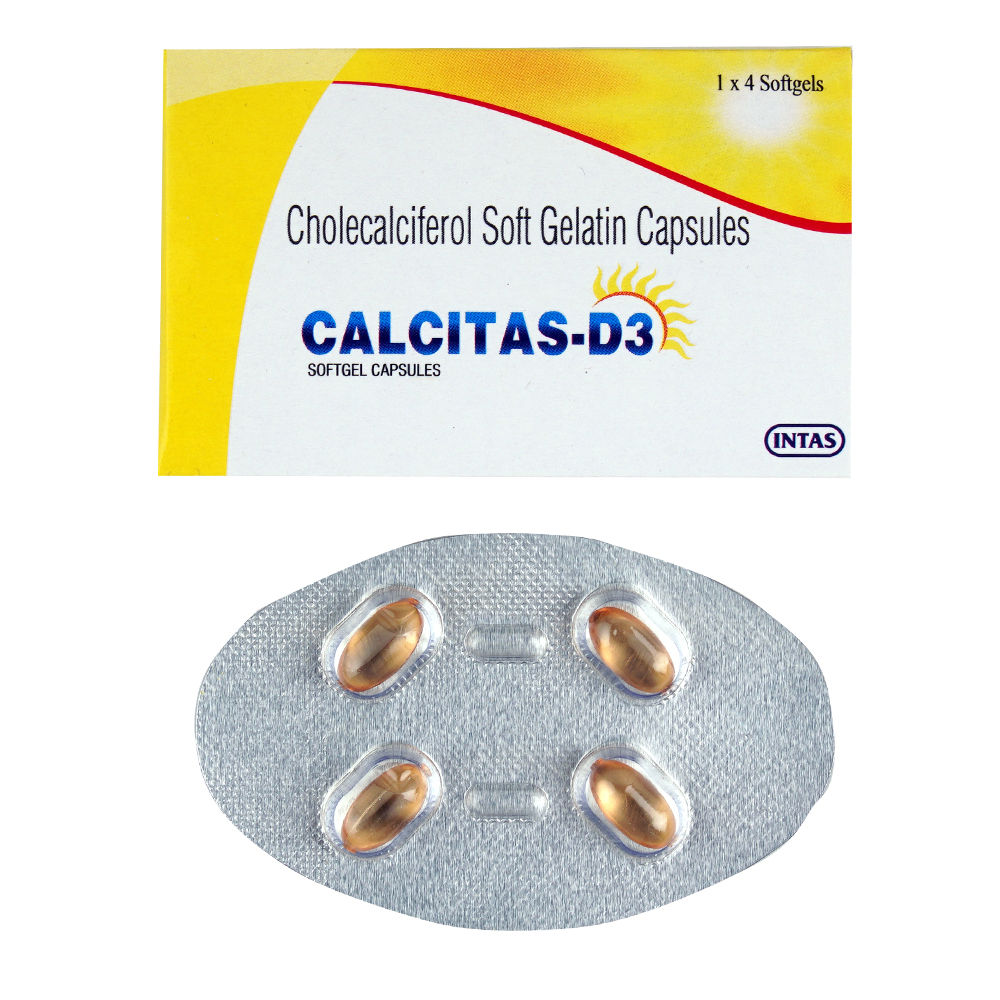 Buy Calcitas-D3 4 Capsules Online at Best Prices | Wellness Forever