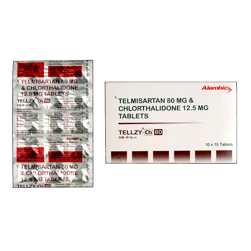 Buy Tellzy-CH 80mg 15 Tablets Online at Best Prices | Wellness Forever