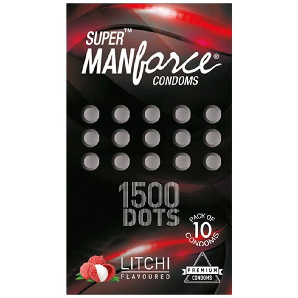 Buy Manforce Litchi Flavoured Dotted Condoms, 3 pcs Online at Best ...