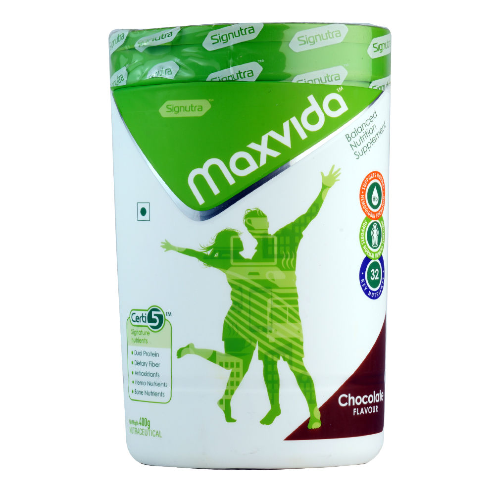 Buy Maxvida Chocolate Powder 400 g Online at Best Prices | Wellness Forever