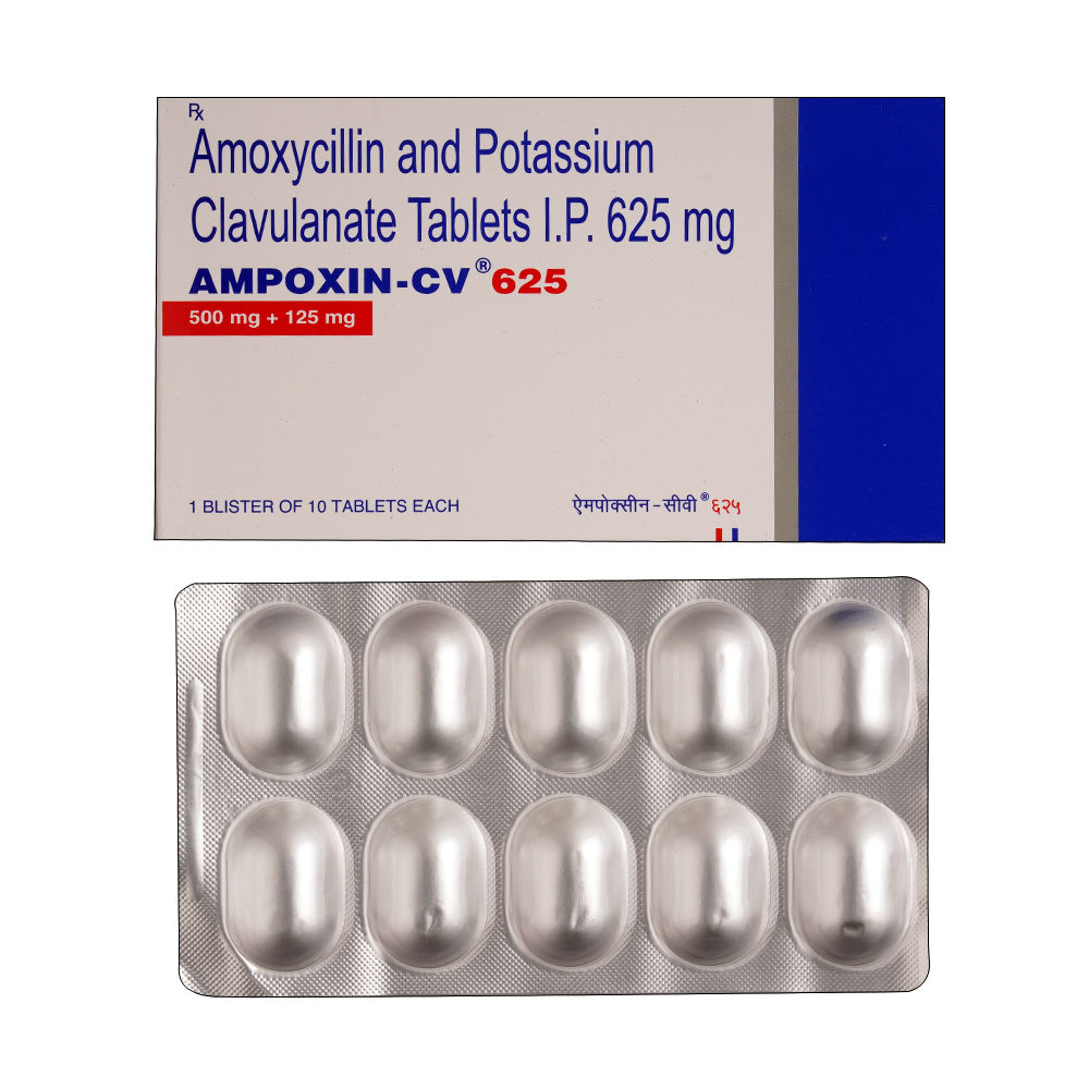 Buy Ampoxin-CV 625mg 10 Tablets Online at Best Prices | Wellness Forever
