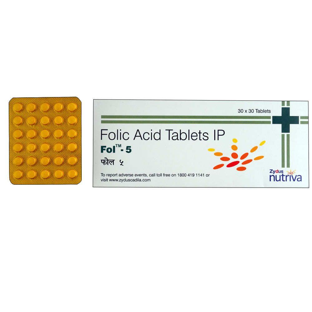 Buy Fol 5mg 30 Tablets Online at Best Prices | Wellness Forever