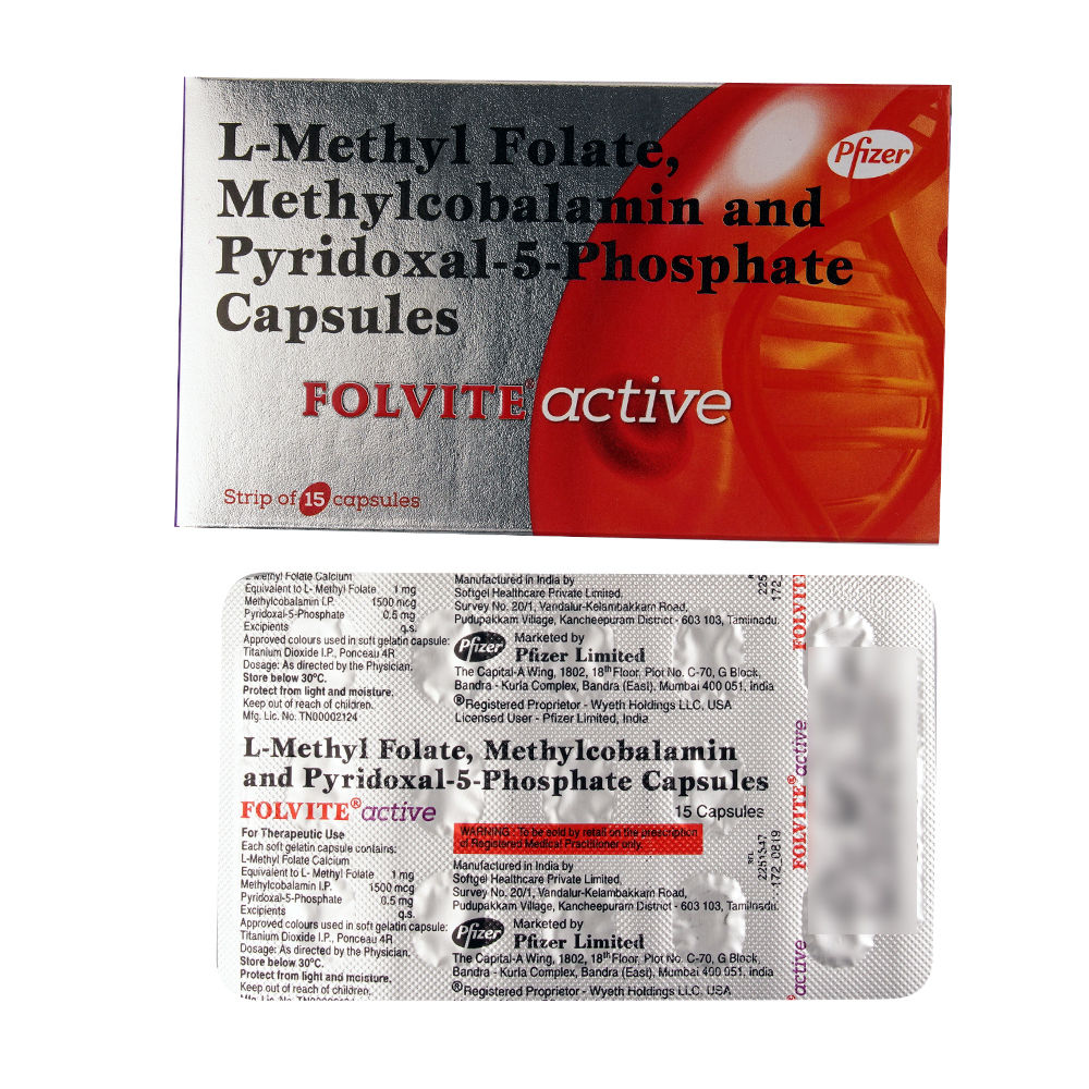 Buy Folvite-ACtive 15 Capsules Online at Best Prices | Wellness Forever