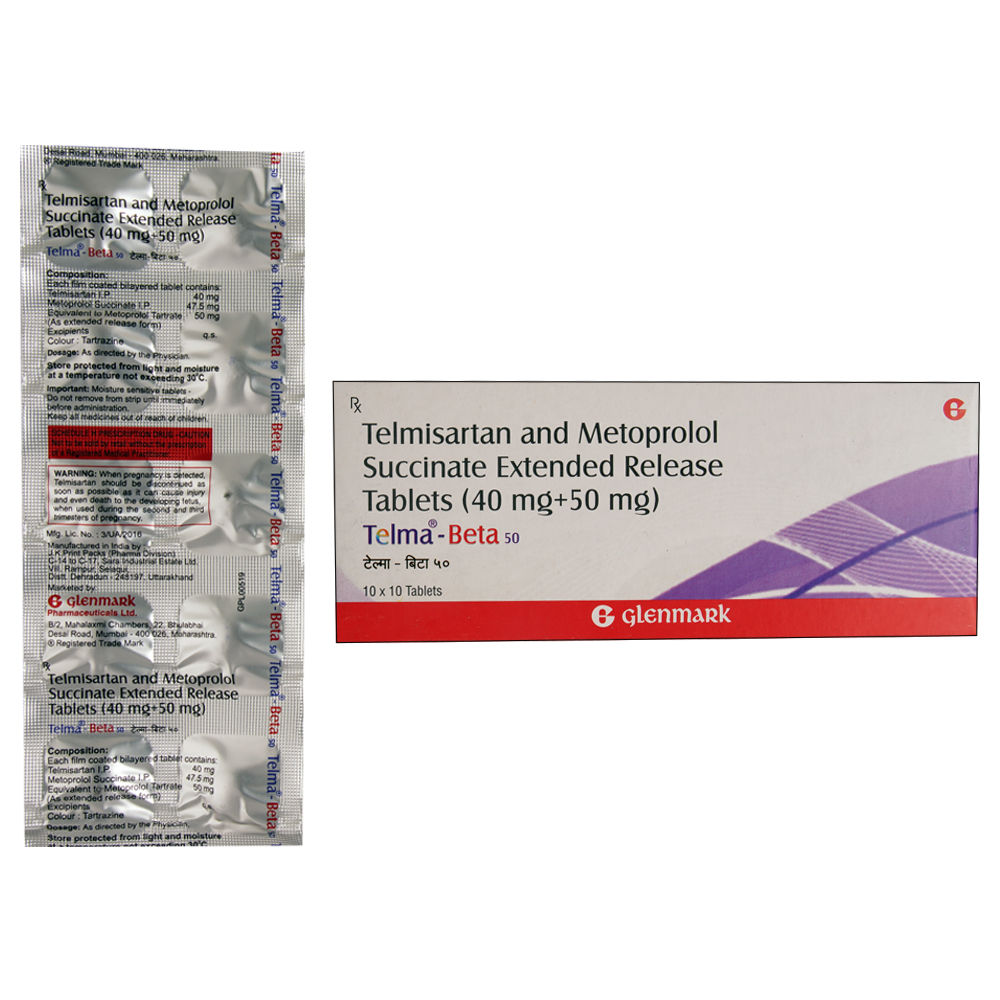 Buy Telma-Beta 50mg 10 Tablets Online at Best Prices | Wellness Forever