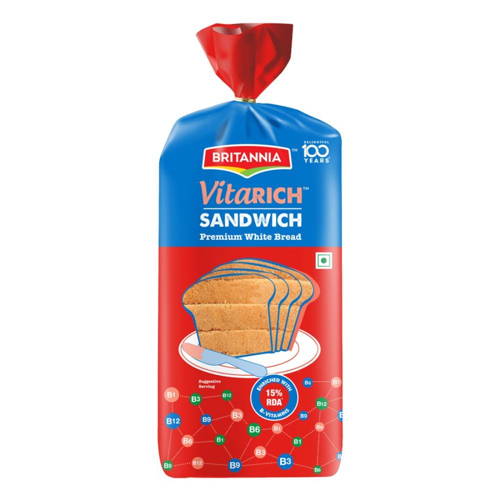 Buy Britannia Vitarich Premium Sandwich White Bread 350g Online at Best ...