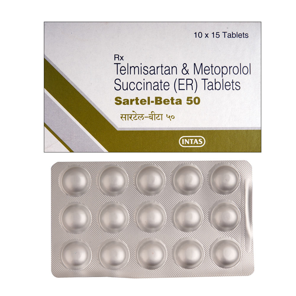 Buy Sartel-Beta 50mg 15 Tablets Online at Best Prices | Wellness Forever