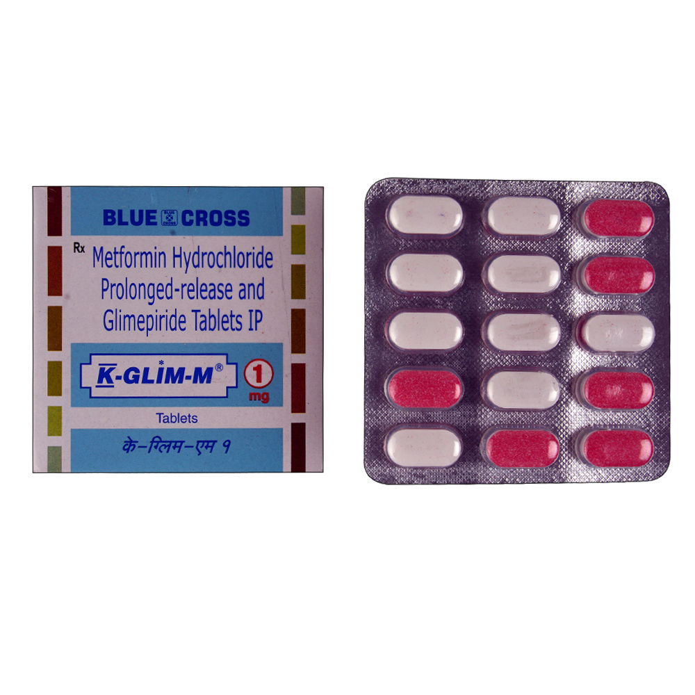 Buy K-Glim-M 1mg 15 Tablets Online at Best Prices | Wellness Forever