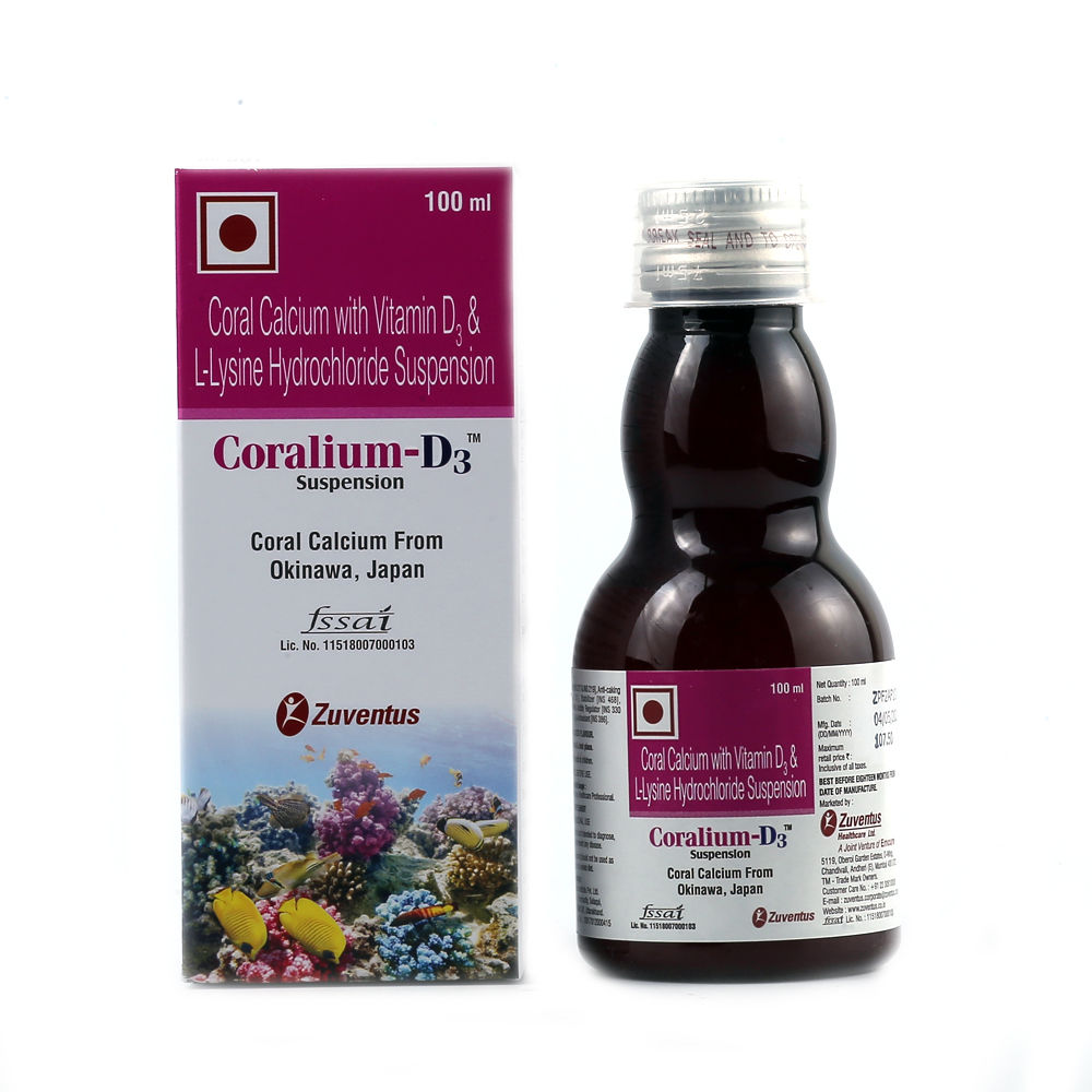 Buy Coralium-D3 Syrup 100 ml Online at Best Prices | Wellness Forever
