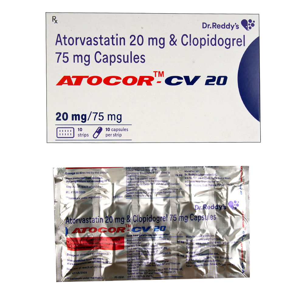Buy Atocor-CV 20mg 10 Capsules Online at Best Prices | Wellness Forever