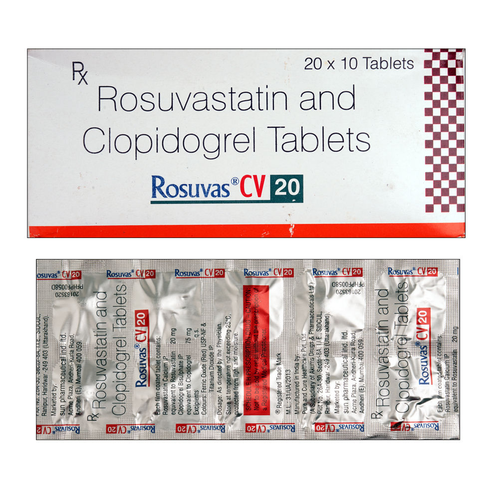 Buy Rosuvas-CV 20mg 10 Tablets Online at Best Prices | Wellness Forever
