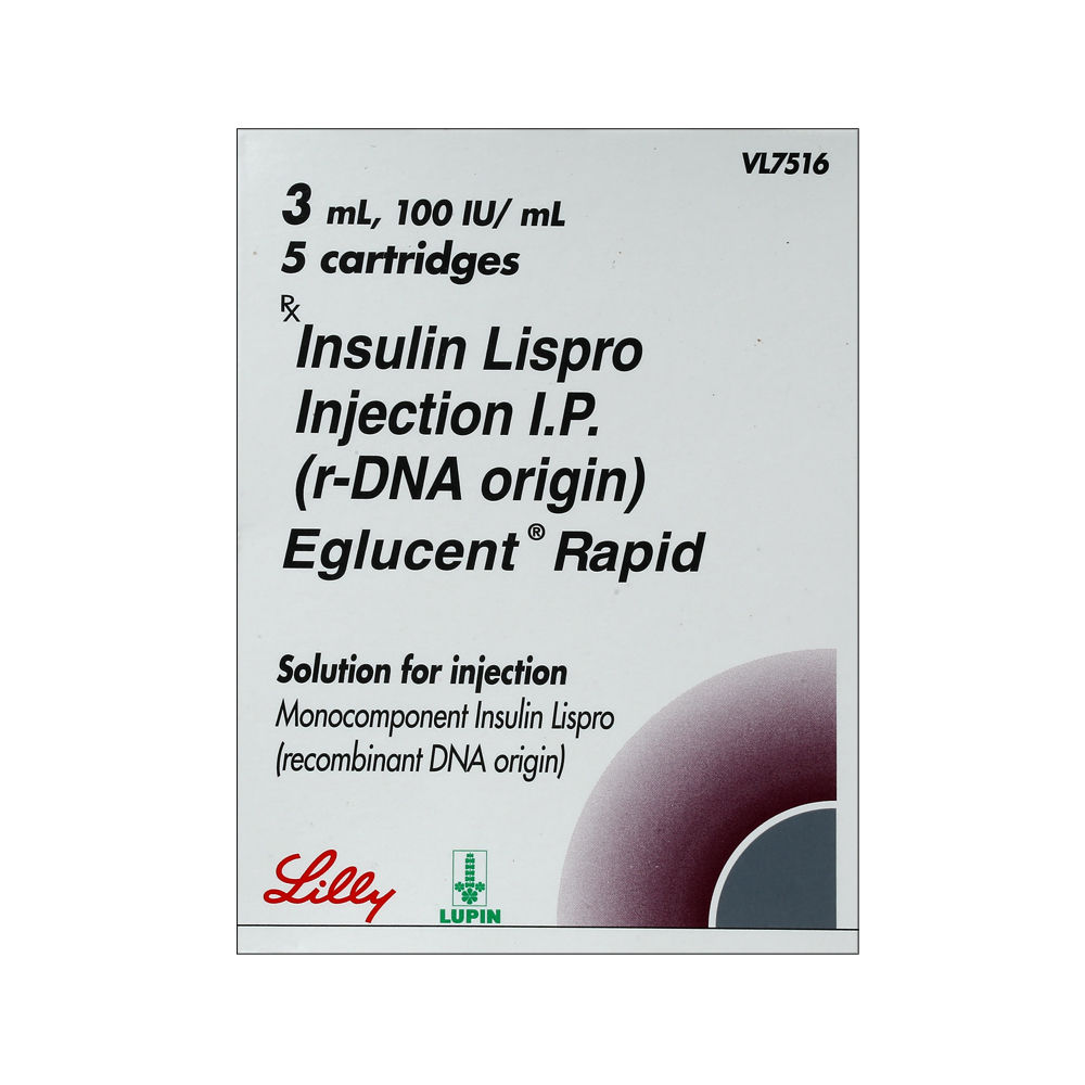 Buy Eglucent-Rapid 100IU Cartridge 5x3 ml Online at Best Prices ...