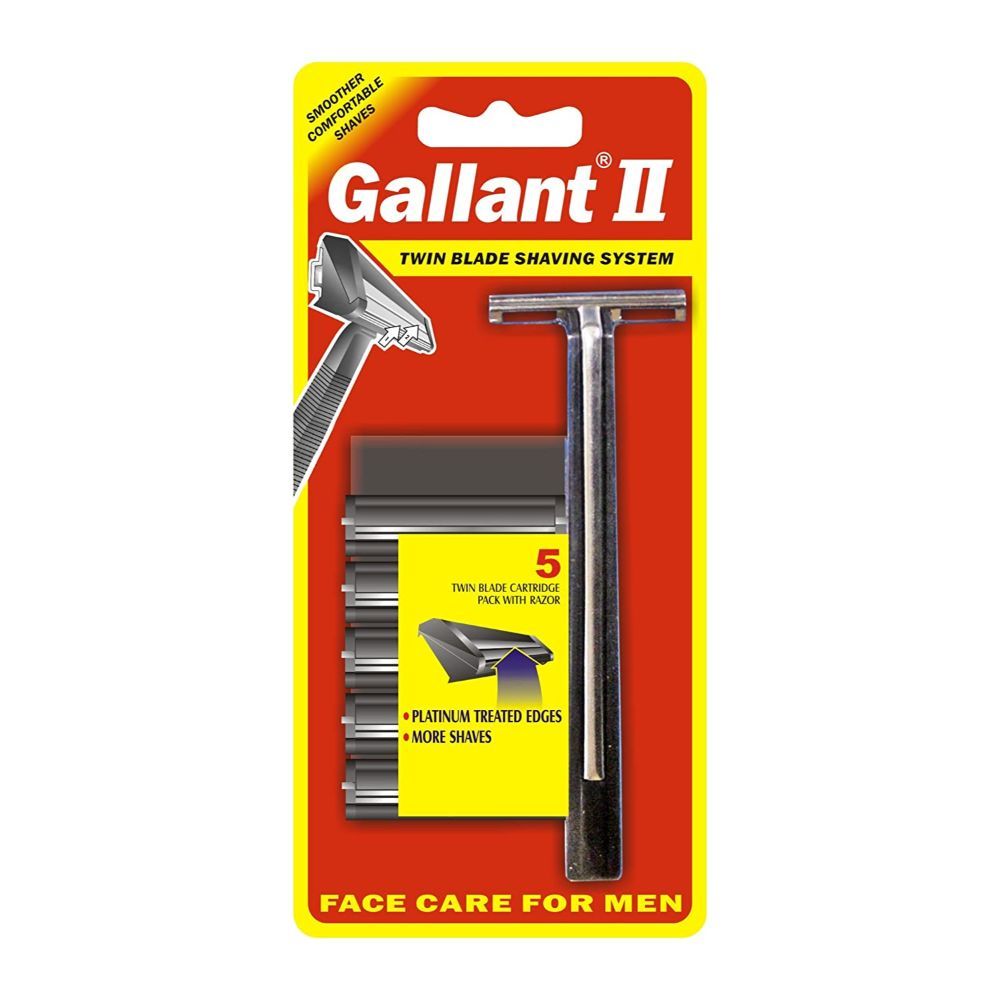 Buy Gallant II Twin Blade Cartridges, 5 Cartridges Online at Best ...