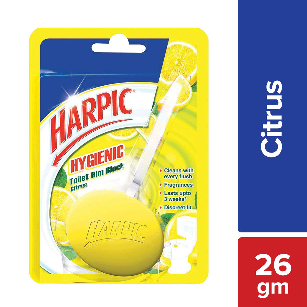 Buy Harpic Hygienic Toilet Cleaner Citrus Rim Block, 1 pc Online at ...