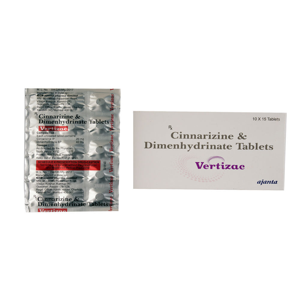 Buy Vertizac 15 Tablets Online at Best Prices | Wellness Forever