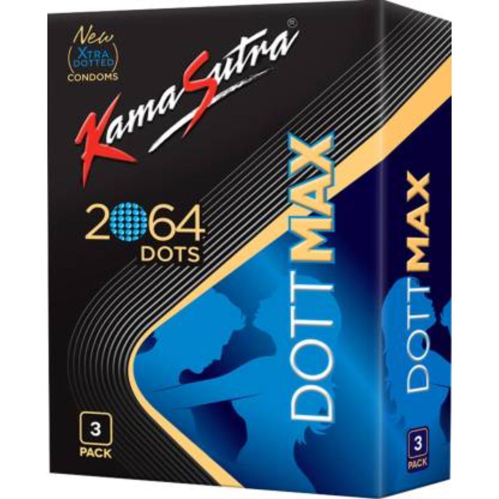Buy Kamasutra Dott Max Condoms For Men 2064 Raised Dots, 3 Pieces ...
