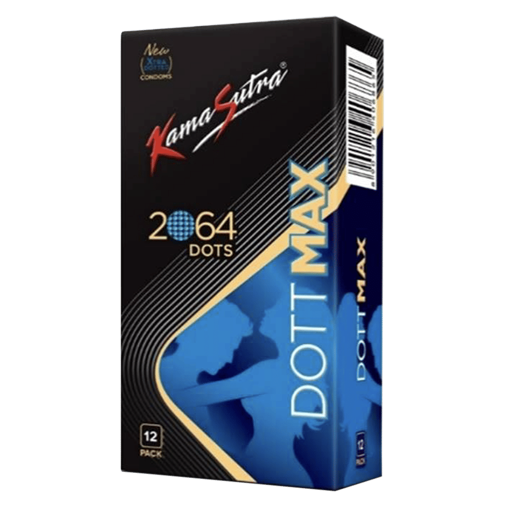 Buy Kamasutra Dott Max Condoms For Men 2064 Raised Dots, 12 Pieces ...