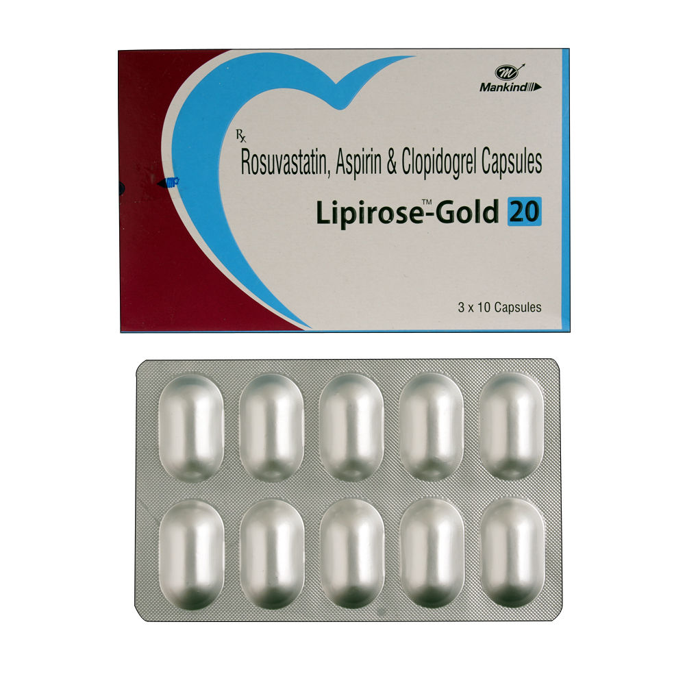 Buy Lipirose-Gold 20mg 10 Capsules Online at Best Prices | Wellness Forever