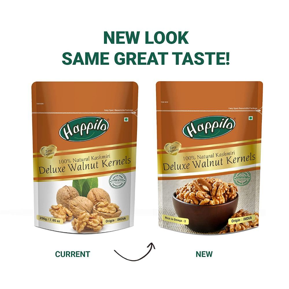 Buy Happilo Deluxe Kashmiri Walnut Kernels, 200 g Online at Best Prices ...