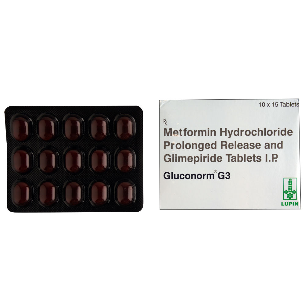 Buy Gluconorm-G 3mg 15 Tablets Online at Best Prices | Wellness Forever