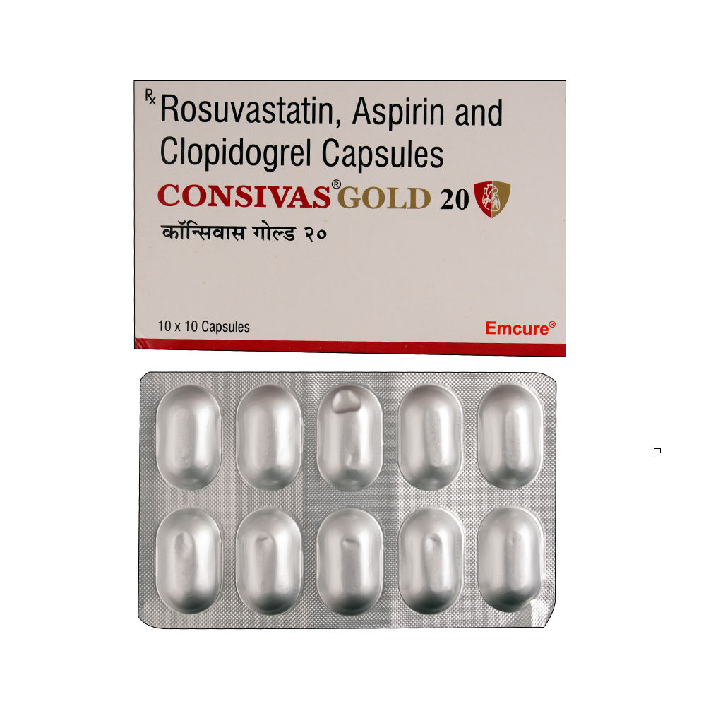 Buy Consivas Gold 20mg 10 Capsules Online at Best Prices | Wellness Forever
