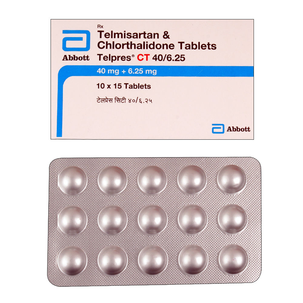 Buy Telpres-CT 40/6.25mg 15 Tablets Online at Best Prices | Wellness ...