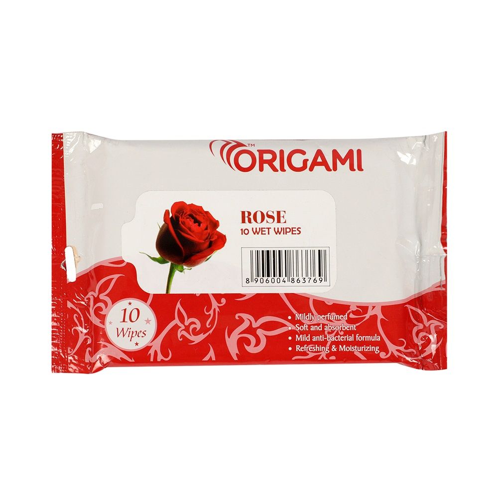 Buy Origami So Soft Rose Fragrance Wet Wipes, 10 wipes Online at Best ...