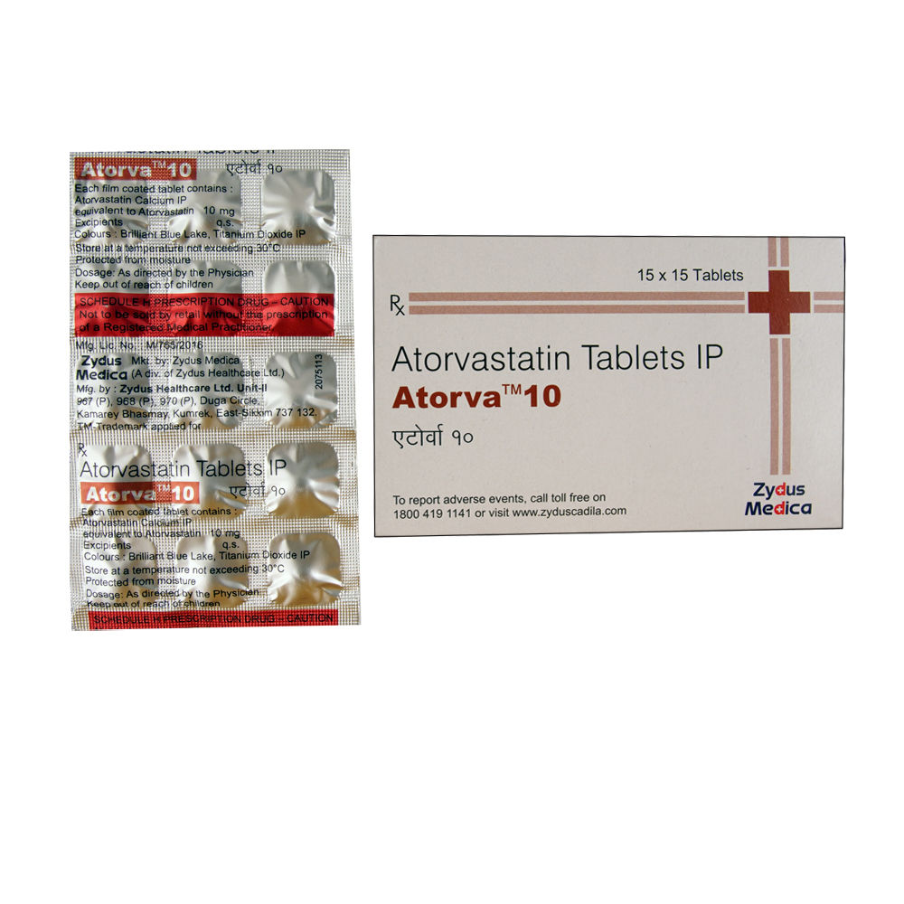 Buy Atorva 10mg 15 Tablets Online at Best Prices | Wellness Forever
