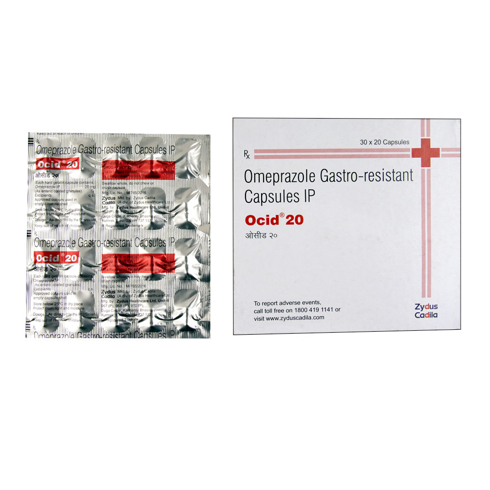 Buy Ocid 20mg 20 Capsules Online at Best Prices | Wellness Forever