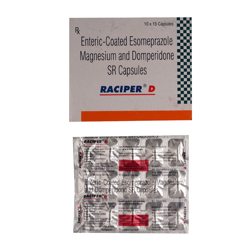 Buy Raciper-D 40mg 15 Capsules Online at Best Prices | Wellness Forever