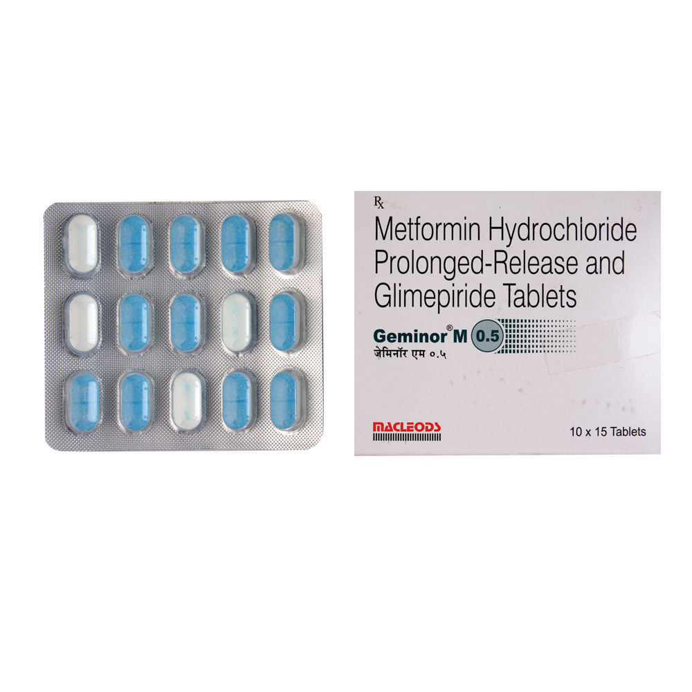 Buy Geminor-M 0.5mg 15 Tablets Online at Best Prices | Wellness Forever