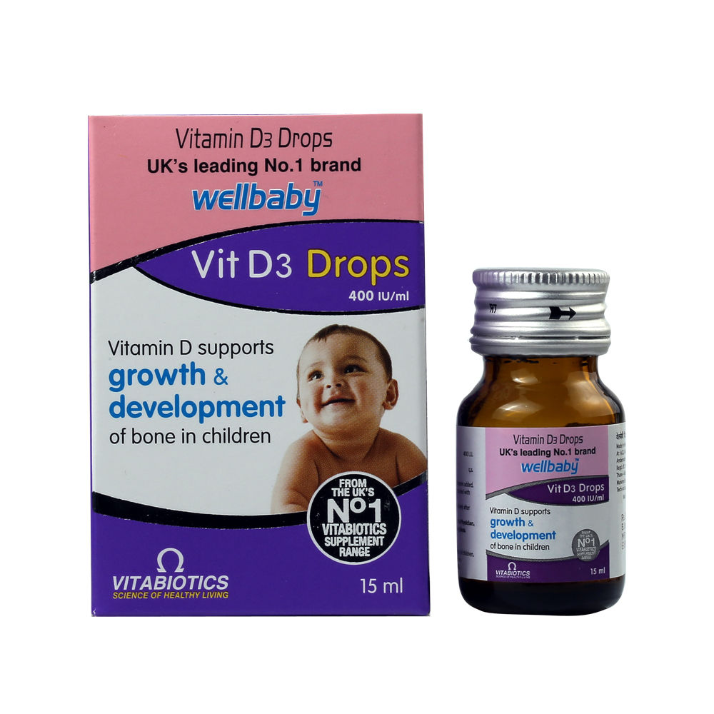 Buy Wellbaby-Vit D3 Drops 15 ml Online at Best Prices | Wellness Forever
