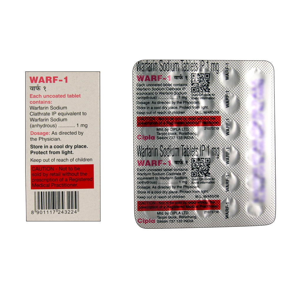 Buy Warf 1mg 30 Tablets Online at Best Prices | Wellness Forever